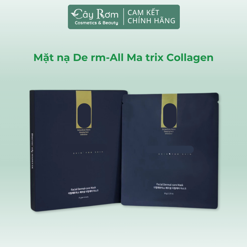 [MỚI VỀ] Mặt nạ De rm-All Ma trix Collagen Dưỡng da | Cây Rơm Cosmetics | Shopee Việt Nam