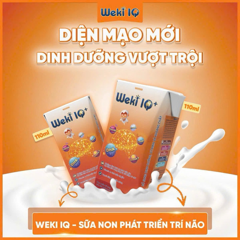 ( 48 hộp /1 thùng )Sữa Non Pha Sẵn Weki IQ 110ml- Phát Triển Trí Não ...