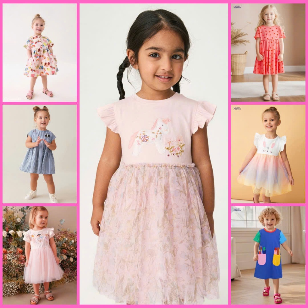 Váy thun ren bé gái Little Maven chất đẹp s1851 | Shopee Việt Nam