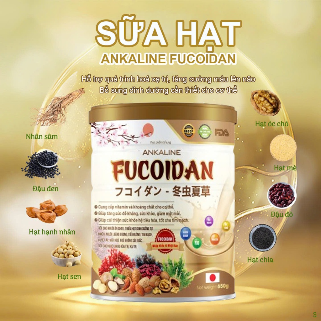Sữa Hạt FUCOIDAN ANKALINE Cung Cấp Vitamin và Khoáng Chất, Tăng Cường ...