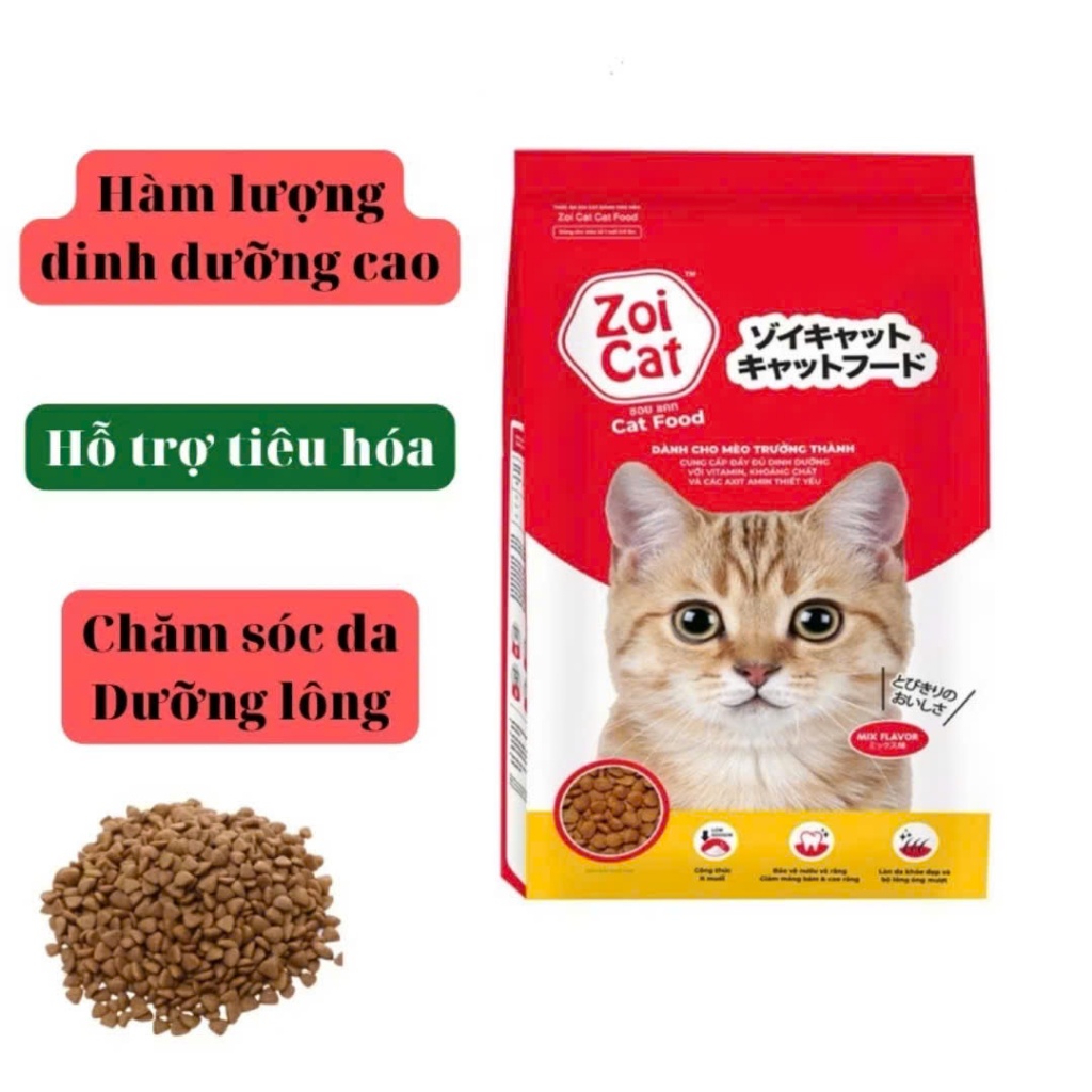 [1kg] Thức Ăn Hạt Cho Mèo ZOI CAT gói 1kg - Thức Ăn Cho Mèo Mọi Độ Tuổi ...