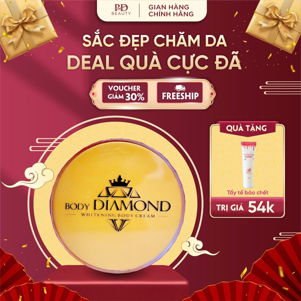 Kem Body Diamond Whitening Body Cream PHẠM ĐIỆP BEAUTY giúp làn da sáng ...