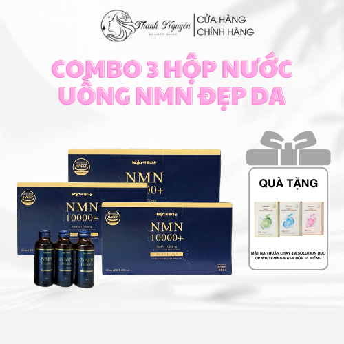 (COMBO 3 HỘP) Nước Uống NMN Đẹp Da, Trẻ Hóa Da NMN 10000 Koja Hàn Quốc (Hộp 10 Lọ) Chính Hãng ...