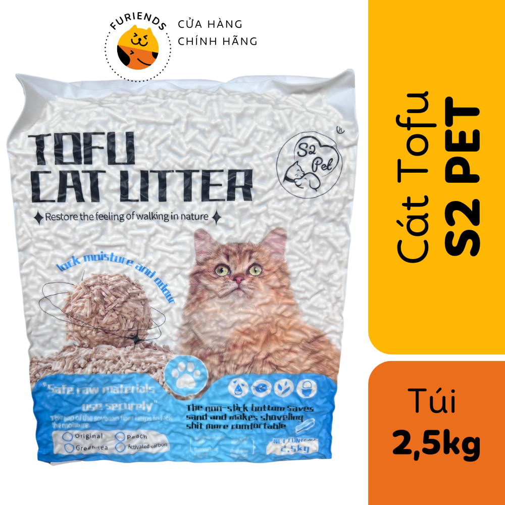 Cát đậu nành S2 PET Tofu vón nhanh siêu khử mùi,không bụi và tan trong ...