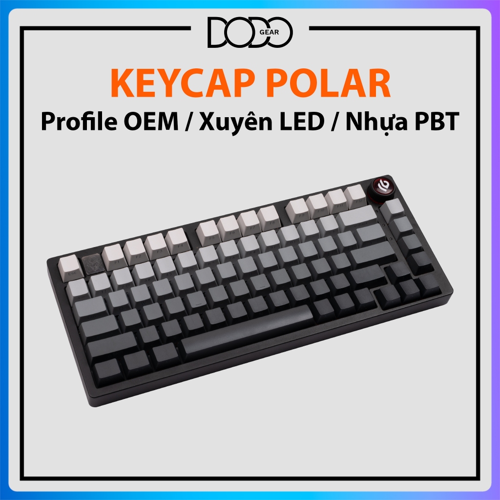 Keycap Polar Gradient profile OEM nhựa PBT xuyên led keycap Polar ...