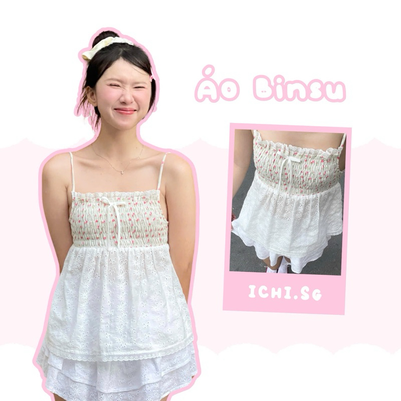 Binsu top - áo dây babydoll - ICHI.SG | Shopee Việt Nam
