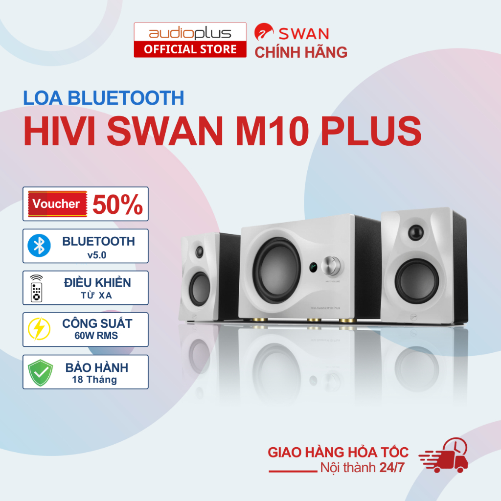 Loa SWAN M10 Plus - Công suất 60W - Bluetooth 5.0 - Điều khiển từ xa ...