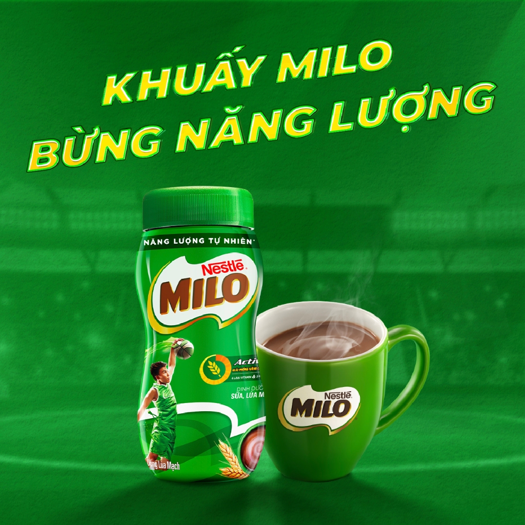 Combo 2 hũ thức uống lúa mạch Nestlé® Milo® nguyên chất 400g (hũ nhựa ...