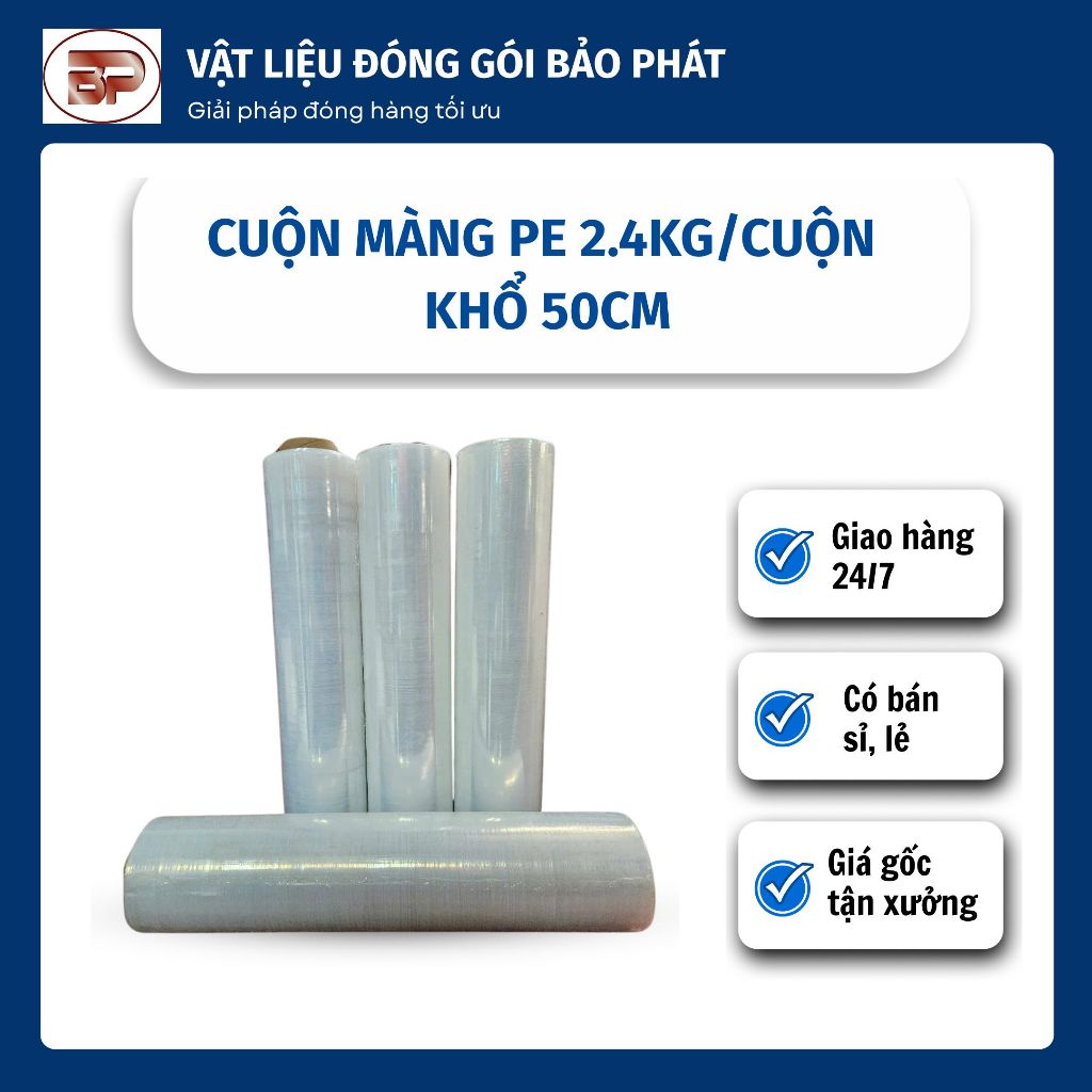 Cuộn Màng Pe 2,4 Kg/Cuộn Khổ 50cm, 1 Cuộn | Shopee Việt Nam