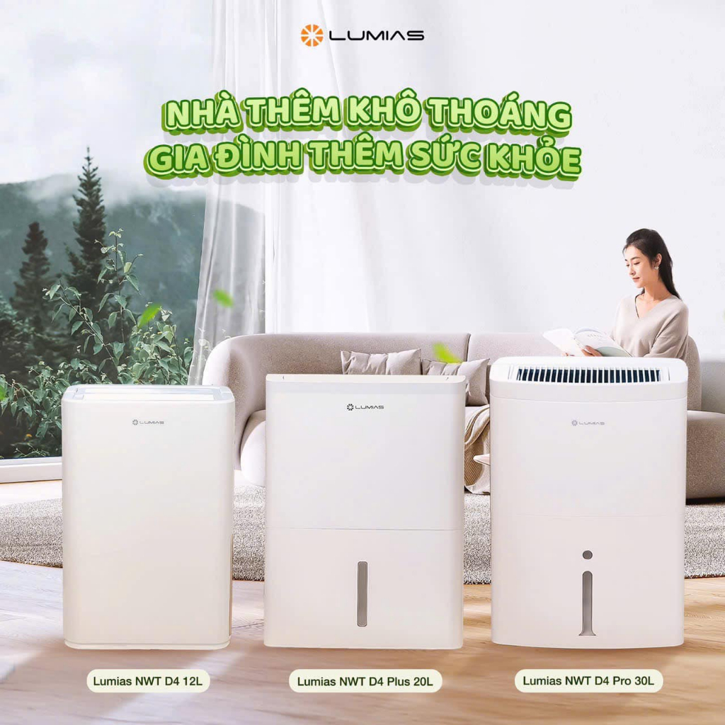 (sẵn) Máy hút ẩm không khí thông minh NEW WIDETECH / LUMIAS D4 - 12L/18L/30L/60L - Kết nối app ...