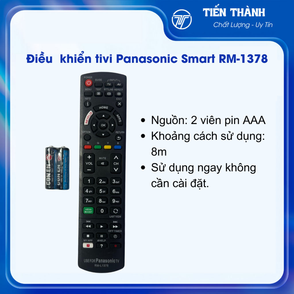 Điều Khiển Tivi Panasonic Smart RM-1378 Phù Hợp Với Loại Tivi Của ...