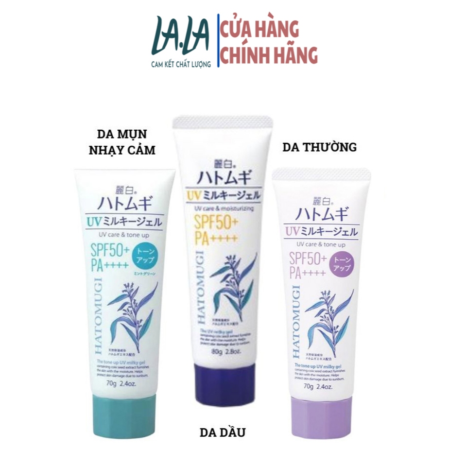 [ Dạng tuýp 80g ] Kem chống nắng Hatomugi SPF50+ PA++++ kèm dưỡng da ...