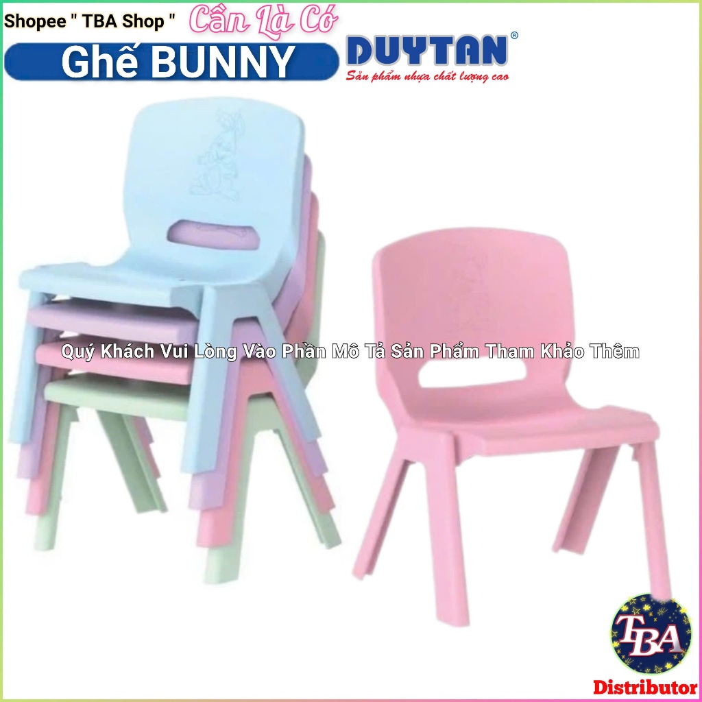 🍀 TBA SHOP 🍀Ghế Bunny, DUY TÂN, nhựa PP, ghế nhựa trẻ em nhỏ gọn, lưng ...