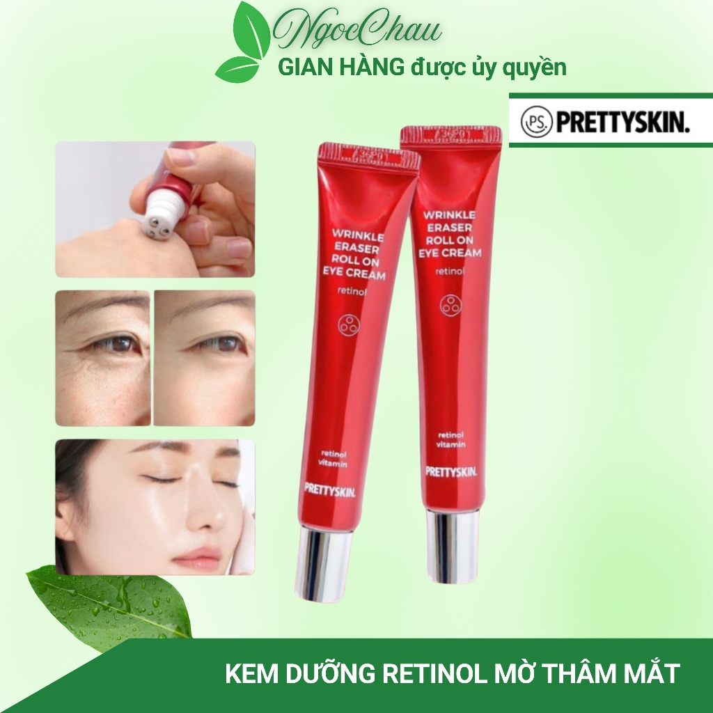 Kem dưỡng mắt Pretty Skin 30ml, kem mắt Retinol, giảm mờ thâm quầng mắt ...