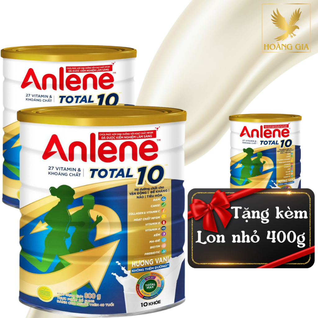 [Tặng 1 lon Anlene Total 10 400g] 2 lon sữa bột Anlene TOTAL 10 800g ...
