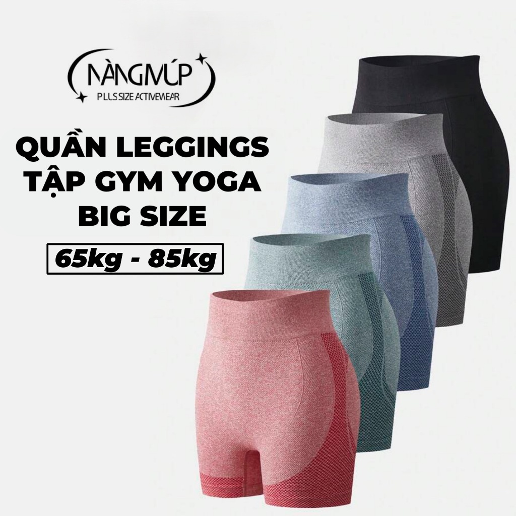 Quần short thể thao nâng mông big size Nàng Múp legging đùi tập gym ...