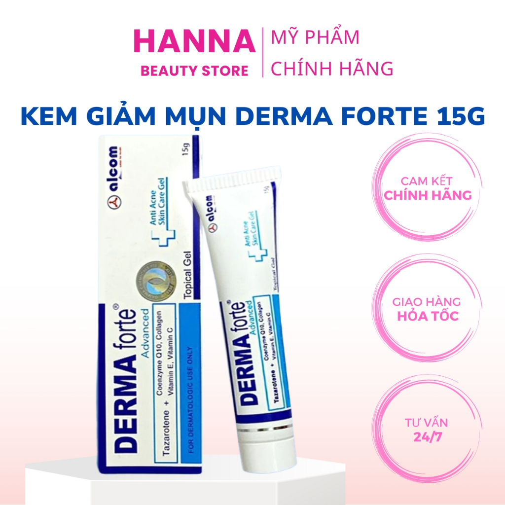 Gel Giảm Mụn Derma Forte, Gamma Kem Mờ Thâm Sẹo, Dưỡng Trắng Da 15g, Hanna Beauty Store | Shopee ...