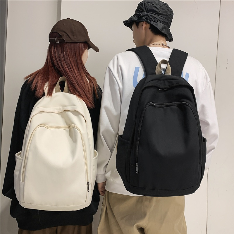 Balo Nam Nữ Thời Trang Hàn Quốc, Balo Basic Trơn Nhiều Ngăn Chống Nước ...