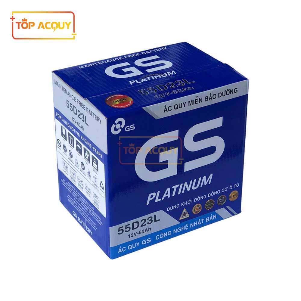 Ắc quy Gs 55D23L 12v - 60Ah dùng cho xe Mitsubishi Outlander ,Toyota Camry | Shopee Việt Nam