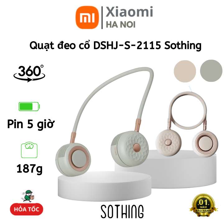 Quạt đeo cổ Xiaomi Sothing Mini DSHJ-S-2115, Gió Mát, Chạy Êm, Dễ Dàng Gấp Gọn, Tiện Lợi Mang ...