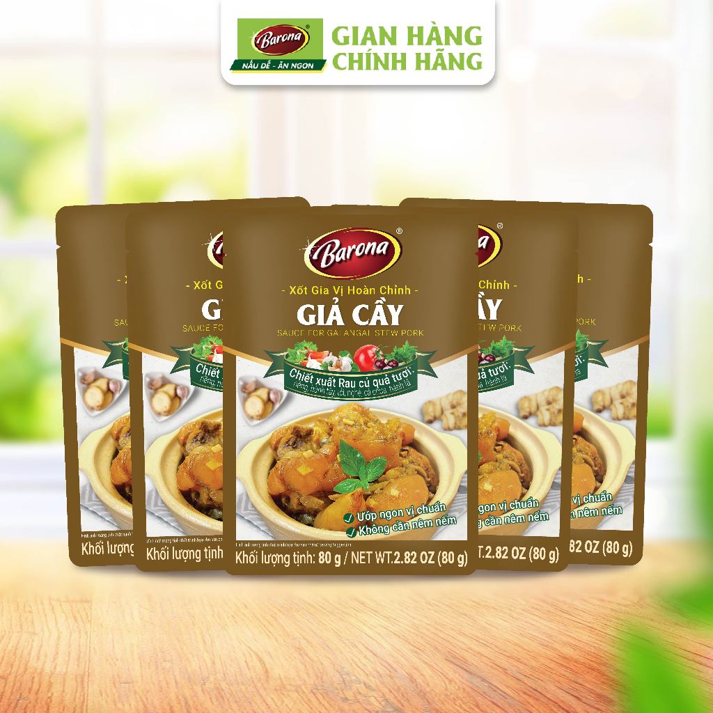 Combo 5 gói Gia Vị Giả Cầy Barona 80g ướp ngon chuẩn vị không cần nêm ...