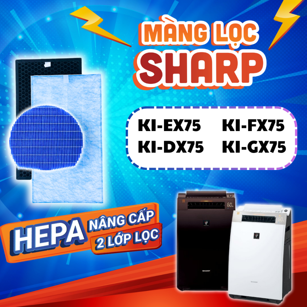 Màng lọc Sharp KI-DX75 / KI-EX75 / KI-FX75 / KI-GX75. Lõi lọc dành cho ...