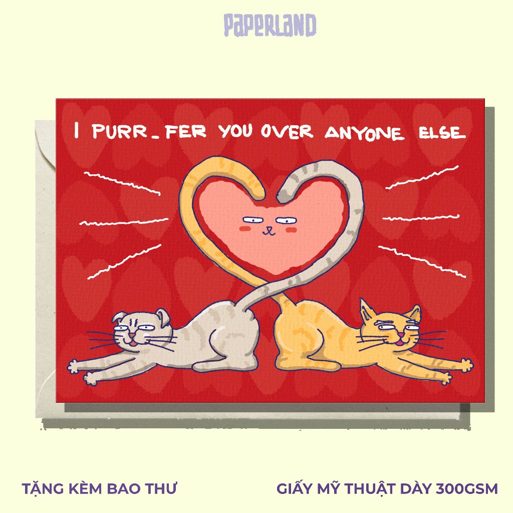 THIỆP TÌNH YÊU 2 CON MÈO DỄ THƯƠNG | postcard tình yêu | A6 | artwork ...