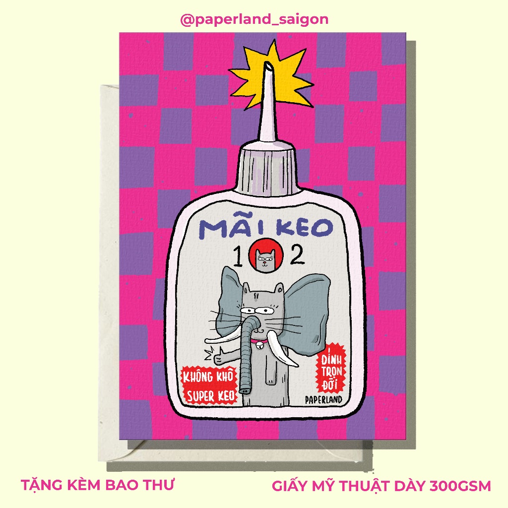 POSTCARD "MÃI KEO 102" - THIỆP DỄ THƯƠNG - giấy mỹ thuật dày 300gsm ...