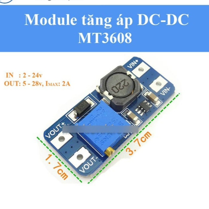 2 cái mạch MT3608 Mạch nguồn tăng áp DC 2A | Shopee Việt Nam