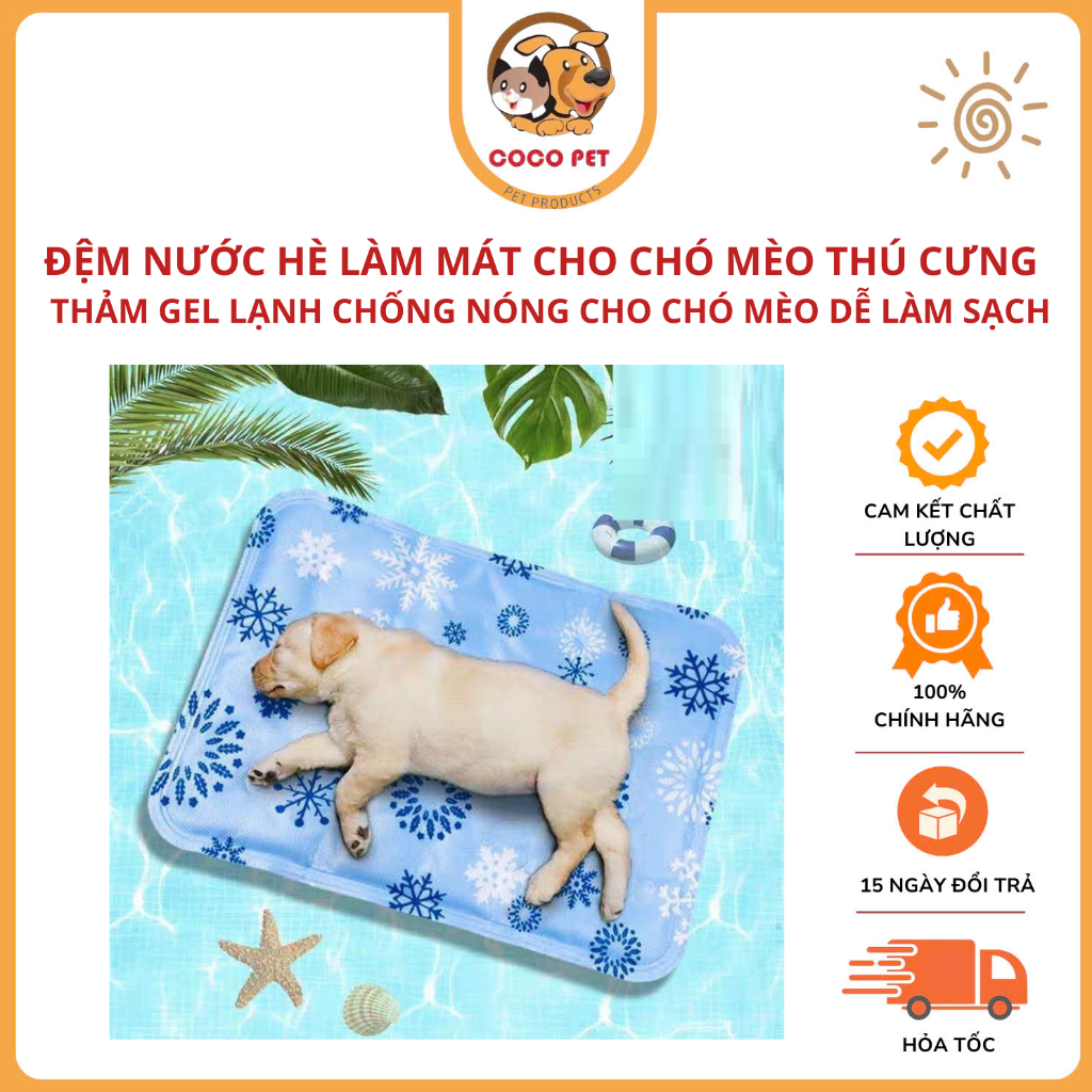 Đệm Nước Hè Làm Mát Cho Chó Mèo Thú Cưng - Thảm Gel Lạnh Chống Nóng Cho ...