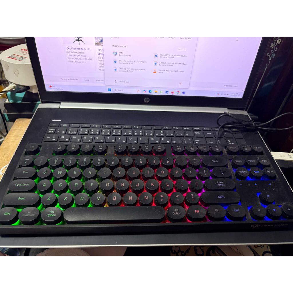 Thanh lý : Bàn phím giả cơ Dark Alien DK100 gaming led RGB có dây,đổi trả 15 ngày theo chính ...