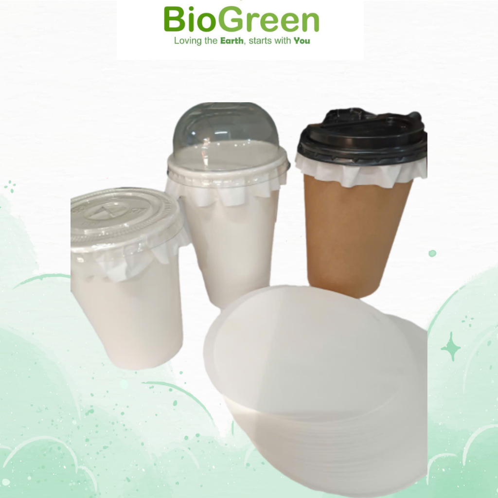 Set 500 Tờ Giấy Chống Tràn Trà Sữa và các loại thức uống mang đi cho ly ...