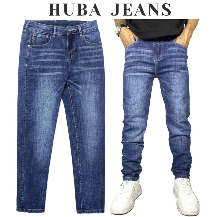 Quần jean nam HUBA-JEANS co giãn xanh TƯƠI trơn Menswear Pants Có Túi ...
