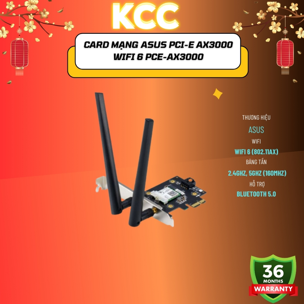 Card mạng Asus PCI-E AX3000 WiFi 6 PCE-AX3000 - Bảo Hành 36 Tháng ...