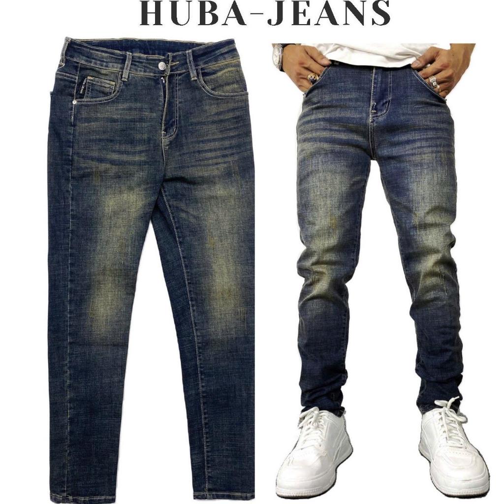 Quần jean nam HUBA-JEANS co giãn xanh RIÊU Menswear Pants Có Túi quần ...