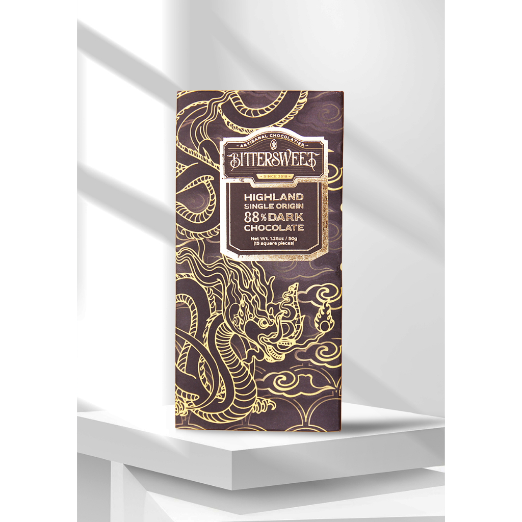 BITTERSWEET: Thanh SÔCÔLA Thủ Công Đen Highland Nguyên Bản 88% Cacao ...