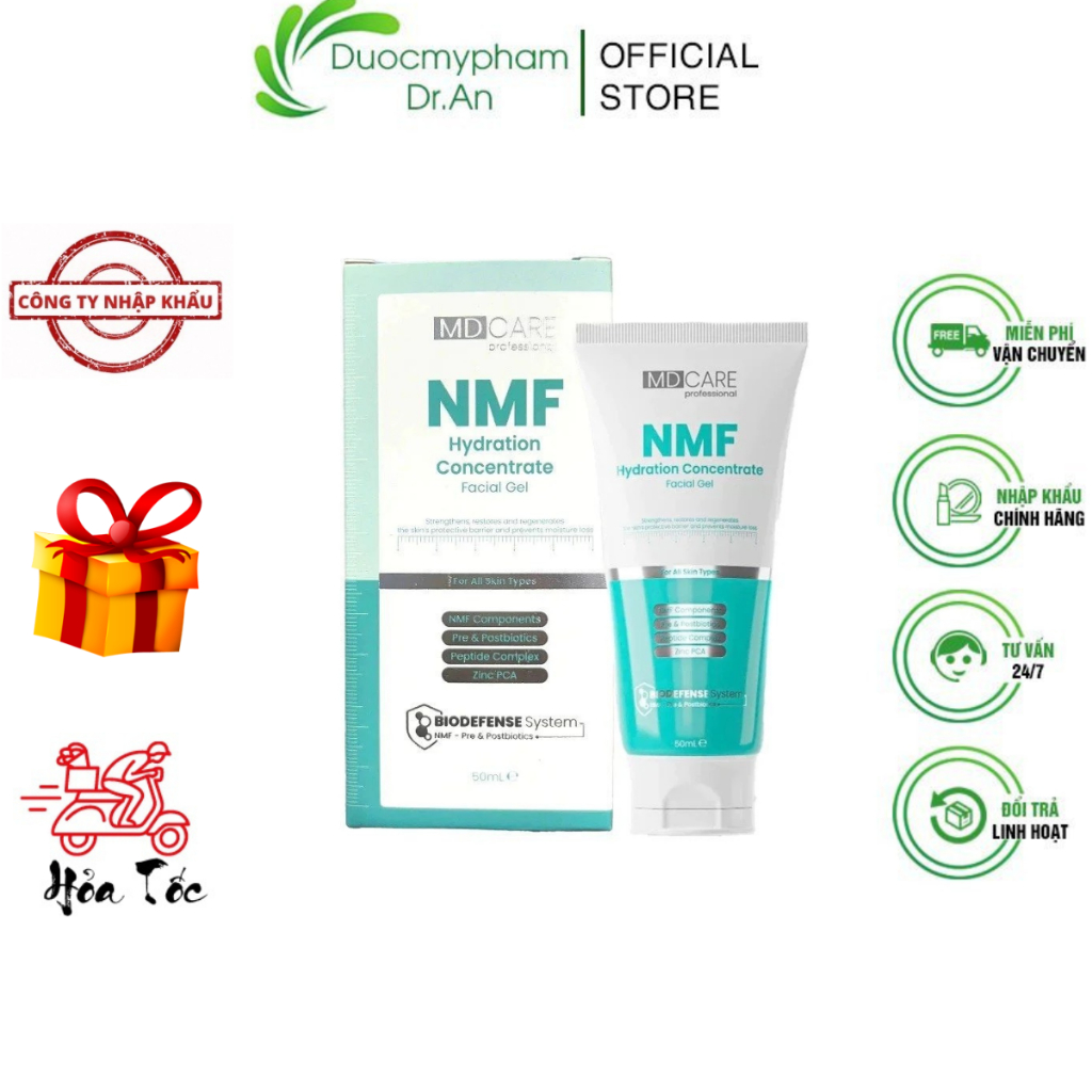 MD CARE NMF Hydration Concentrate Facial Gel Kiểm Soát Dầu, Tái Tạo Và Phục Hồi Hàng Rào Bảo Vệ ...