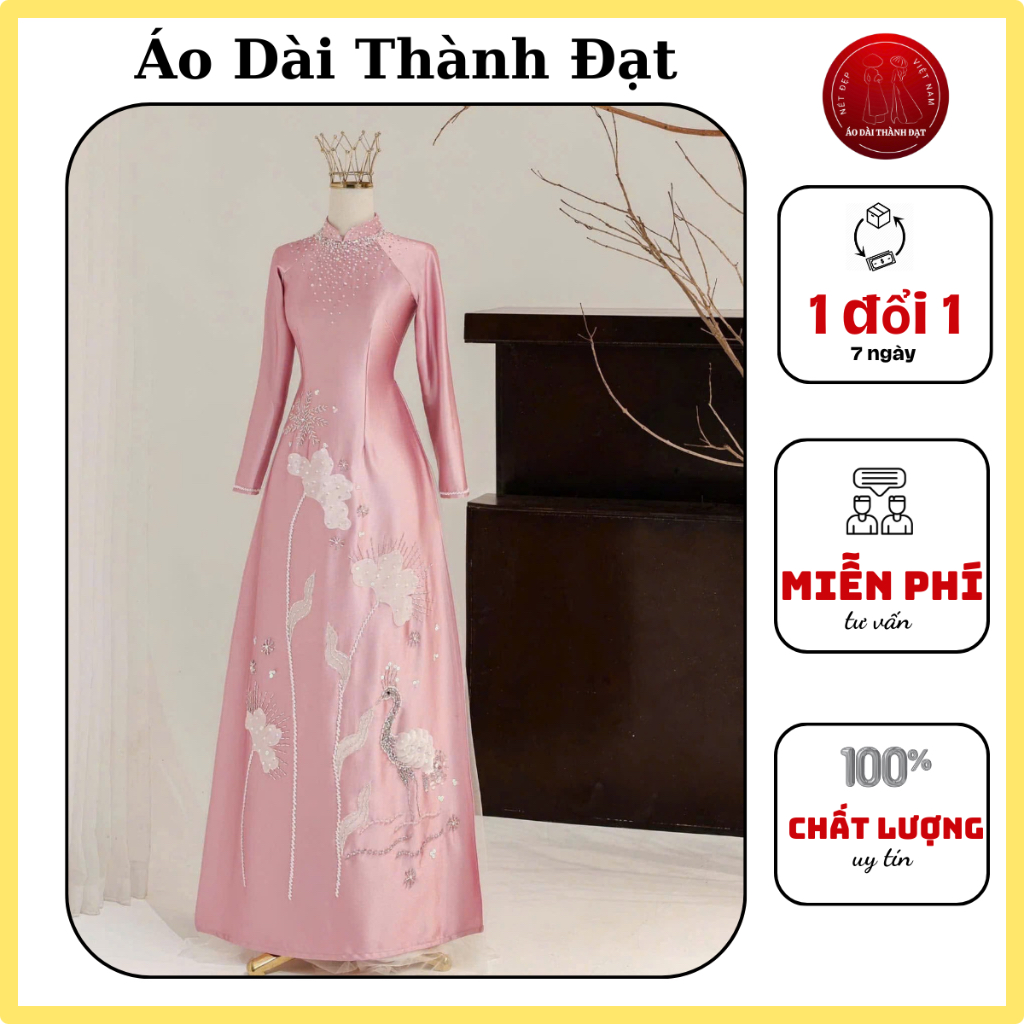 Áo Dài Lụa Ruby Cao Cấp – Thiết Kế Sang Trọng, Tôn Dáng. Áo dành tặng các mẹ, các cô. | Shopee ...
