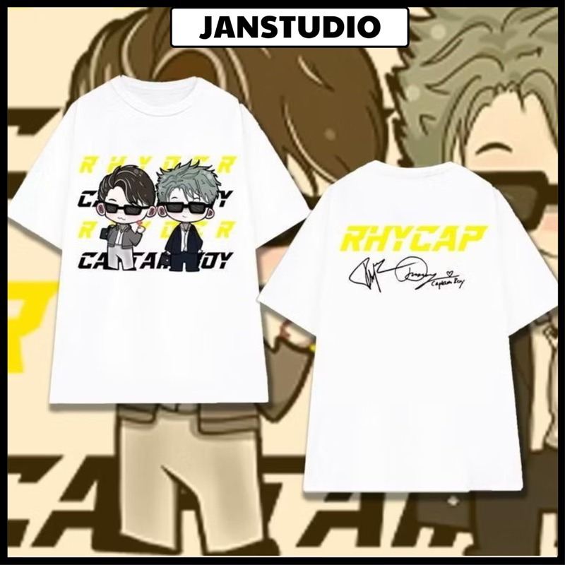 Áo thun Rhyder Captain kèm chữ ký chibi hình bài hát, áo thun rhycap ...