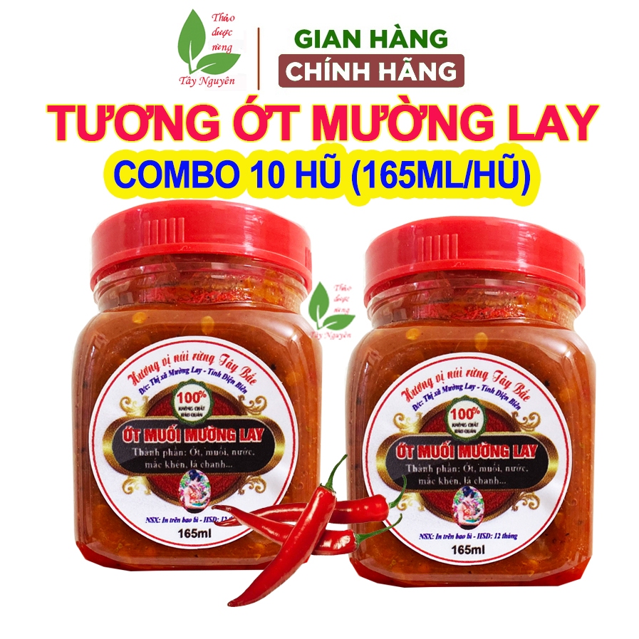 Combo 10 hũ tương ớt mường lay (165ml/hũ), tương ớt siêu cay, gia vị nhà bếp, tẩm ướp, gia vị ...