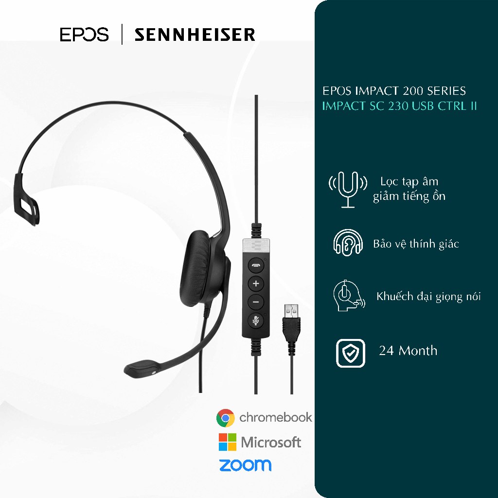 Tai Nghe Telesale SC 230 USB CTRL II Có dây Có Mic - Lọc Ồn, Bảo Vệ ...