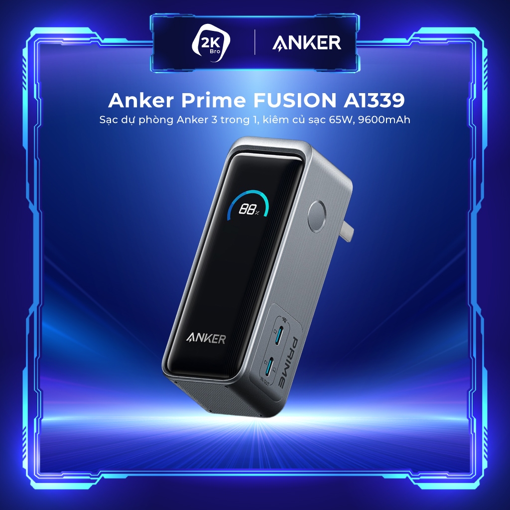 Sạc dự phòng Anker Prime Power Bank A1339 9600mAh 65W Fusion | Shopee ...
