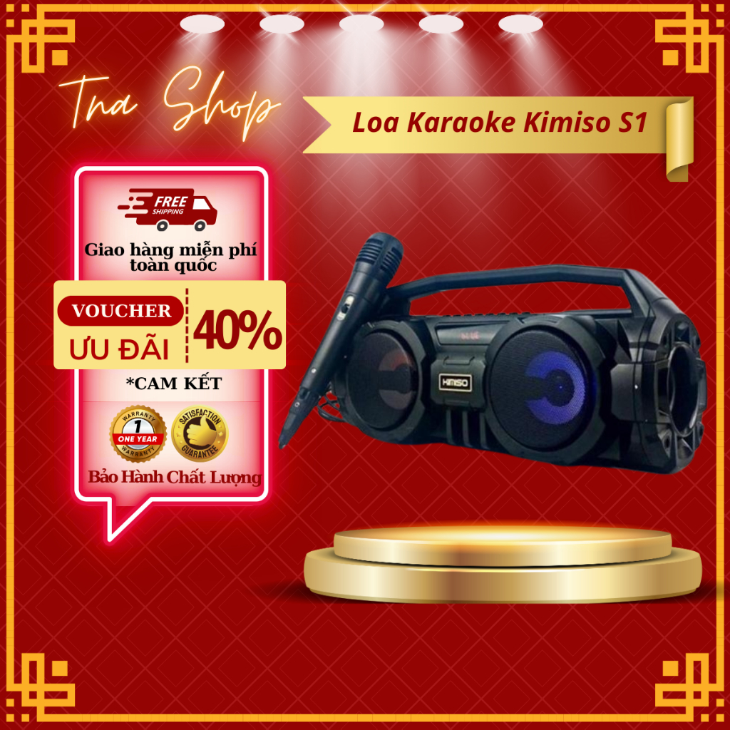 Loa Karaoke Kimiso KM S1 Kết Nối Thông Minh Di Động Có Đèn Led Kèm Mic Và Dây GVQ Store | Shopee ...