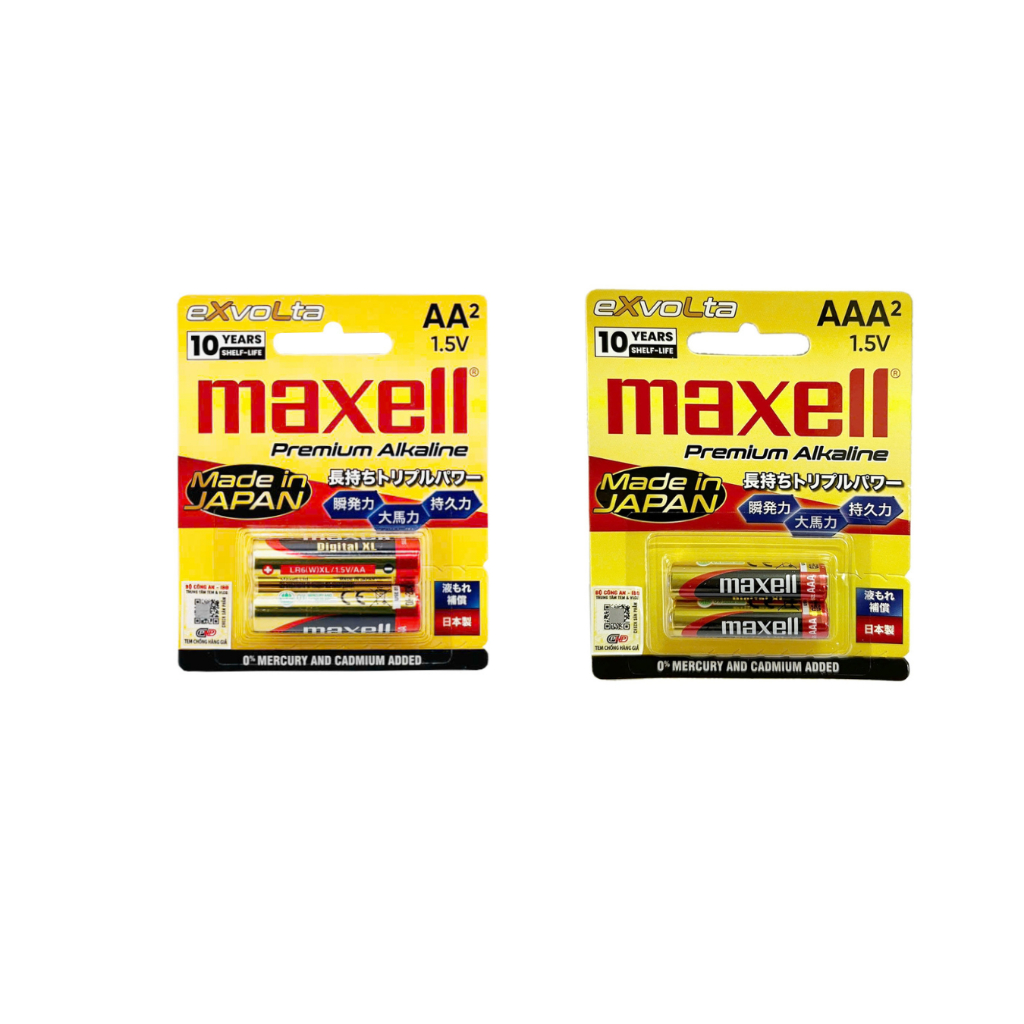 Pin AA / AAA Maxell Exvolta Premium Alkaline dung lượng cao (Made in ...