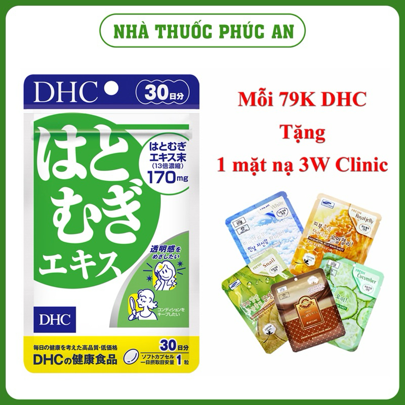 Viên uống trắng da, chống lão hóa da DHC Adlay Extract Nhật Bản 30 ngày ...