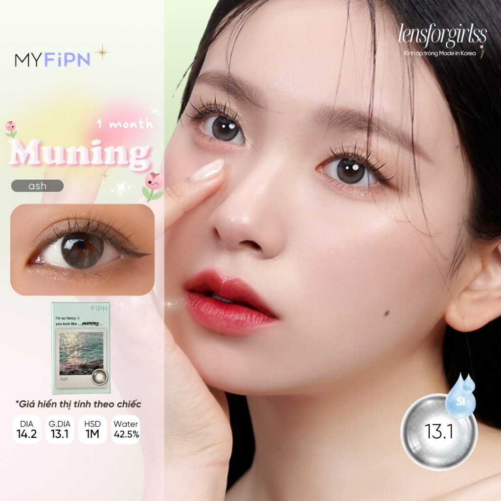 LENS 1 THÁNG | Kính áp tròng MUNING ASH chính hãng MYFIPN KOREA | LENSFORGIRLSS | Shopee Việt Nam