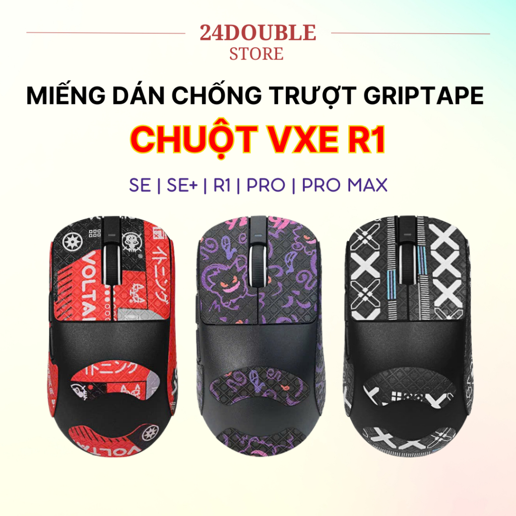 Miếng Dán Chống trượt, Grip Tape Chống Trượt Cho Chuột VXE R1/R1 pro/R1 ...