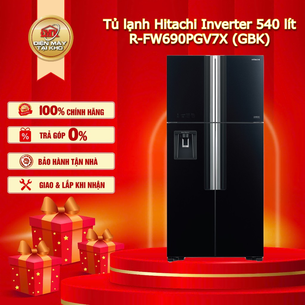 R-FW690PGV7X (GBK) - Tủ lạnh Hitachi Inverter 540 lít R-FW690PGV7X (GBK) | Shopee Việt Nam