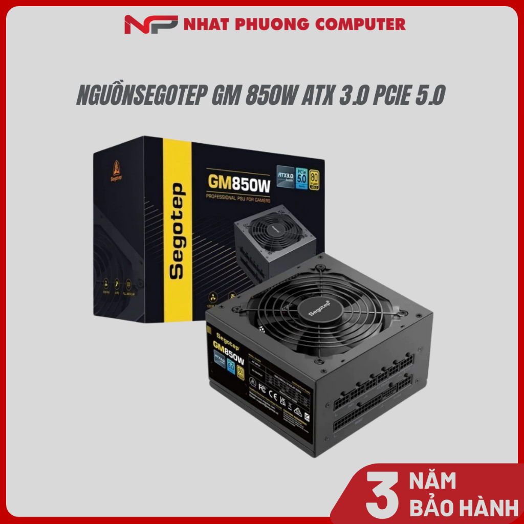 Nguồn Máy Tính Segotep GM 850W ATX 3.0 PCIE 5.0 - Hàng chính hãng bảo hành 36 tháng | Shopee ...