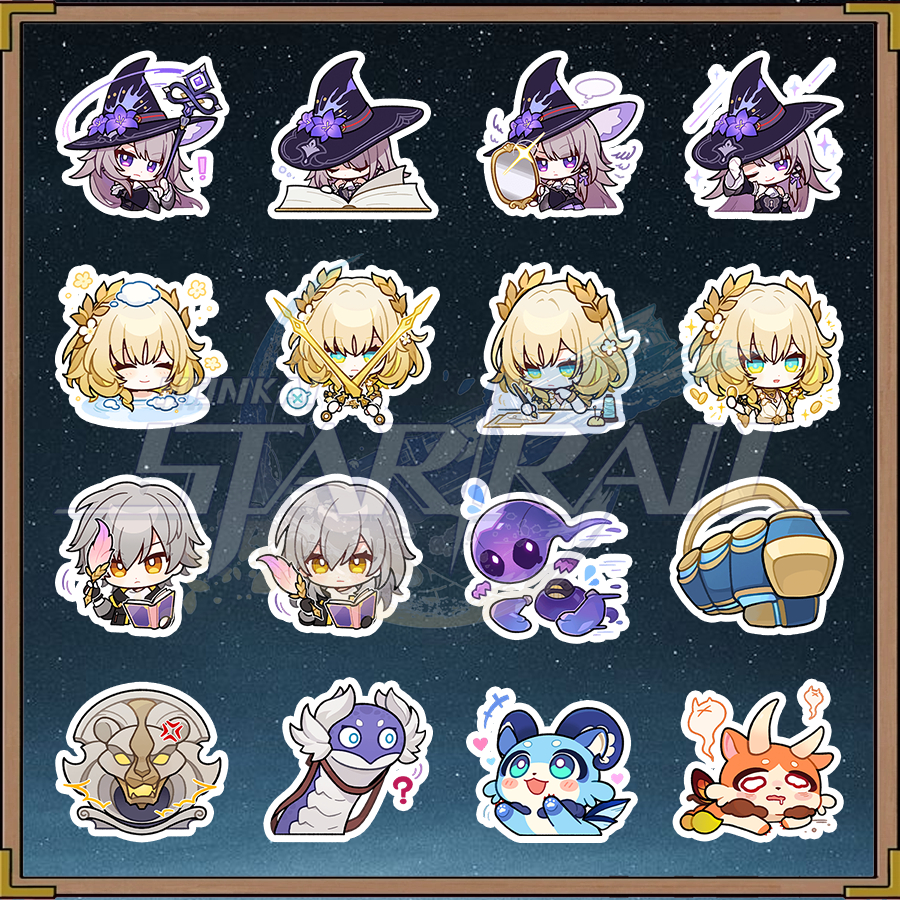 【Honkai Star Rail】Set 16 sticker Spirithief Bartholos, Aglaea, Caelus ...